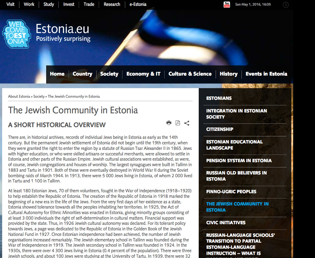 estonia.eu - The Jewish Community of Estonia - B&F: Jewish Genealogy ...