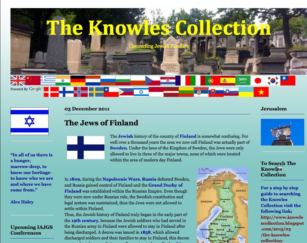 The Knowles Collection - The Jews of Finland - B&F: Jewish Genealogy ...