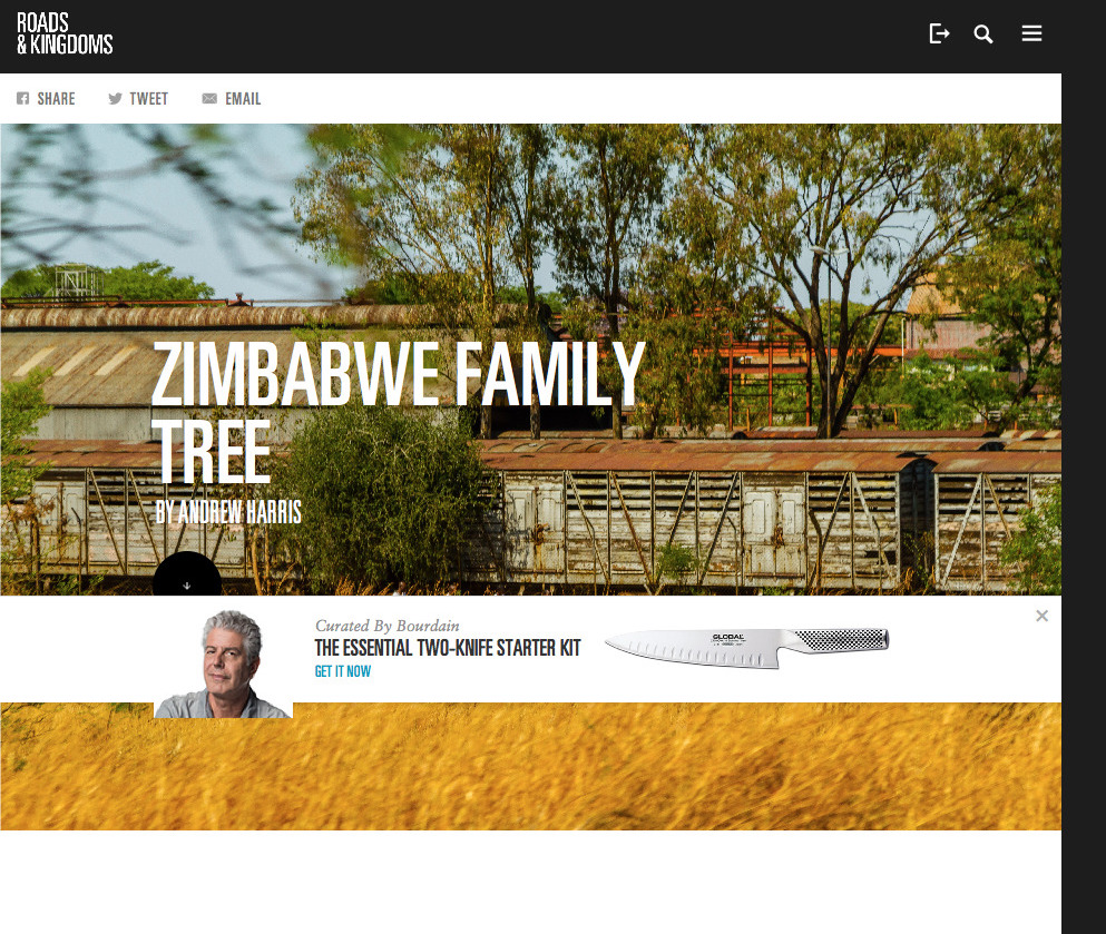 Roads & Kingdoms - Zimbabwe Family Tree - B&F: Jewish Genealogy and More