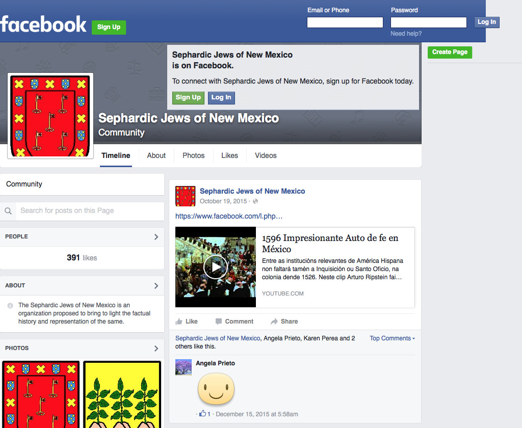 Sephardic Jews of New Mexico - Facebook - B&F: Jewish Genealogy and More