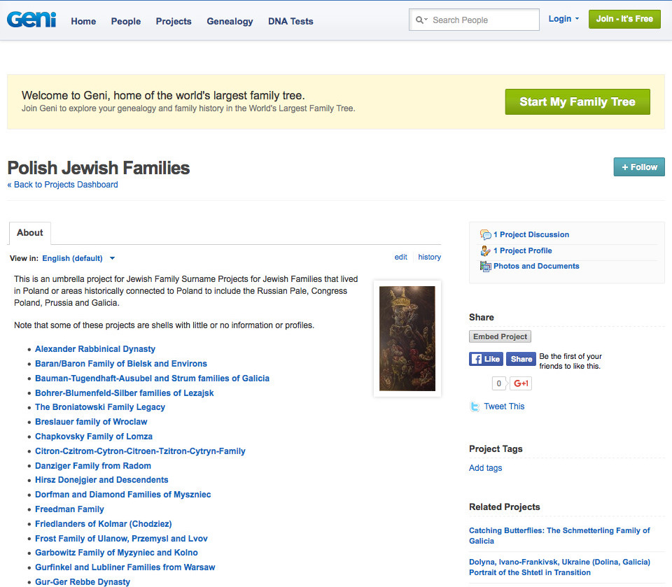 Geni - Polish Jewish Families - B&F: Jewish Genealogy and More